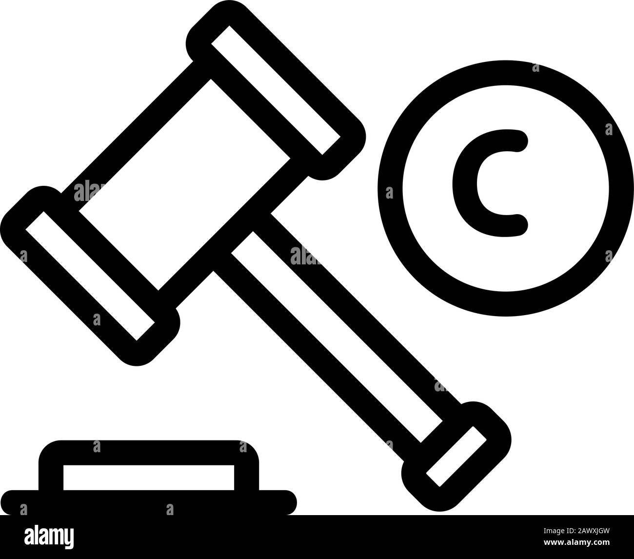 intellectual property icon vector. Isolated contour symbol illustration ...