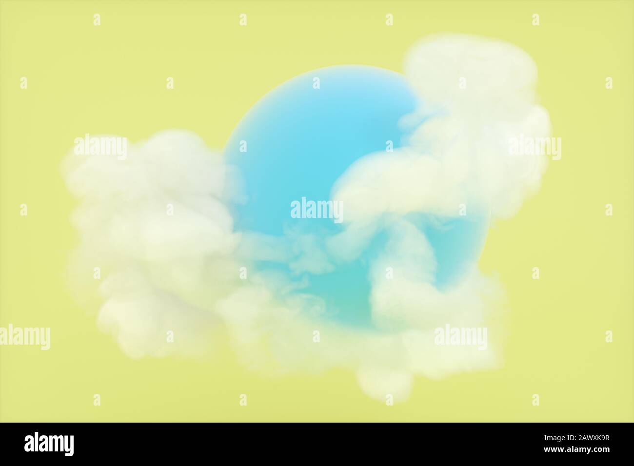 Clouds and air pollution,environmental protection,3d rendering ...