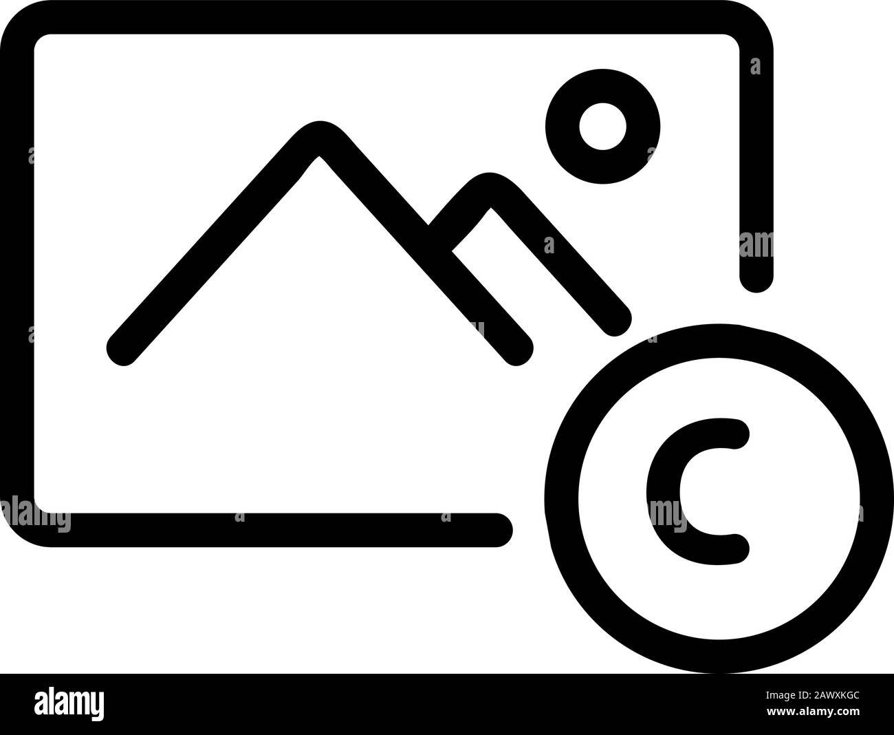 intellectual property icon vector. Isolated contour symbol illustration ...