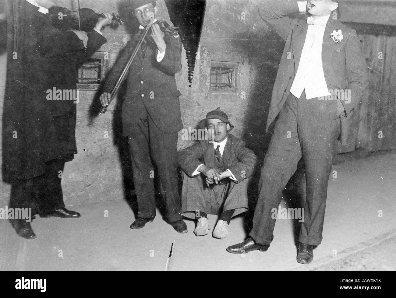 Tableau, musician, musical instrument, men, fun Fortepan 2333 Stock ...