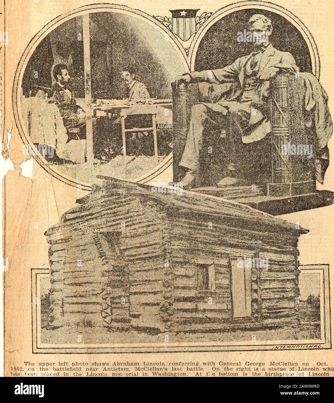 Statues of Abraham LincolnLincoln Memorial . I. to be dedicated here ...