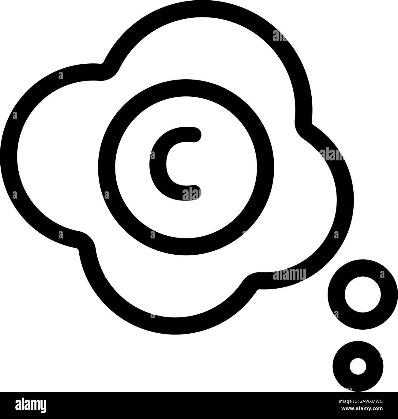 intellectual property icon vector. Isolated contour symbol illustration ...