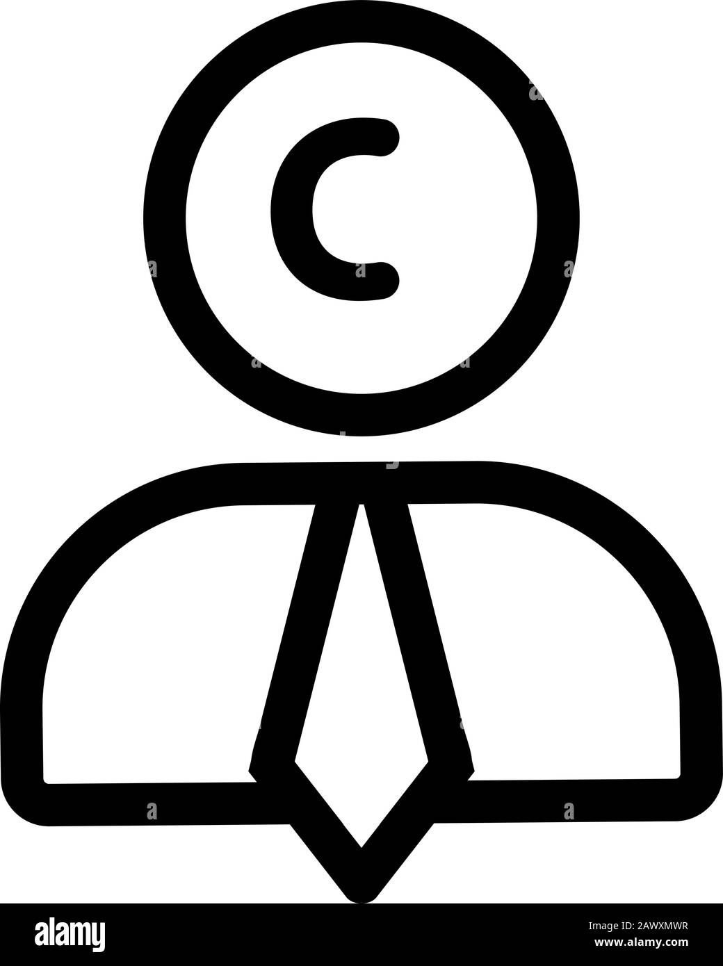 intellectual property icon vector. Isolated contour symbol illustration ...