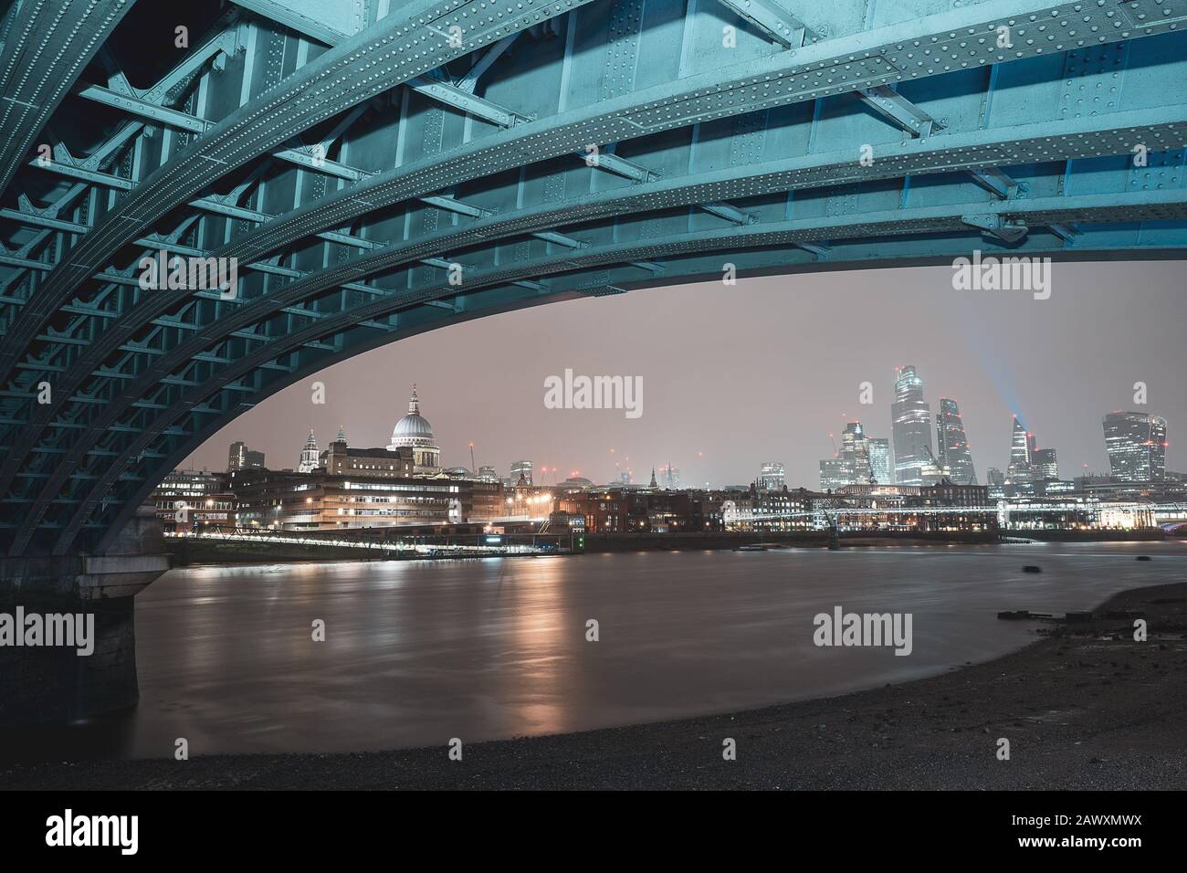 London from below Black Friars bridge Stock Photo - Alamy