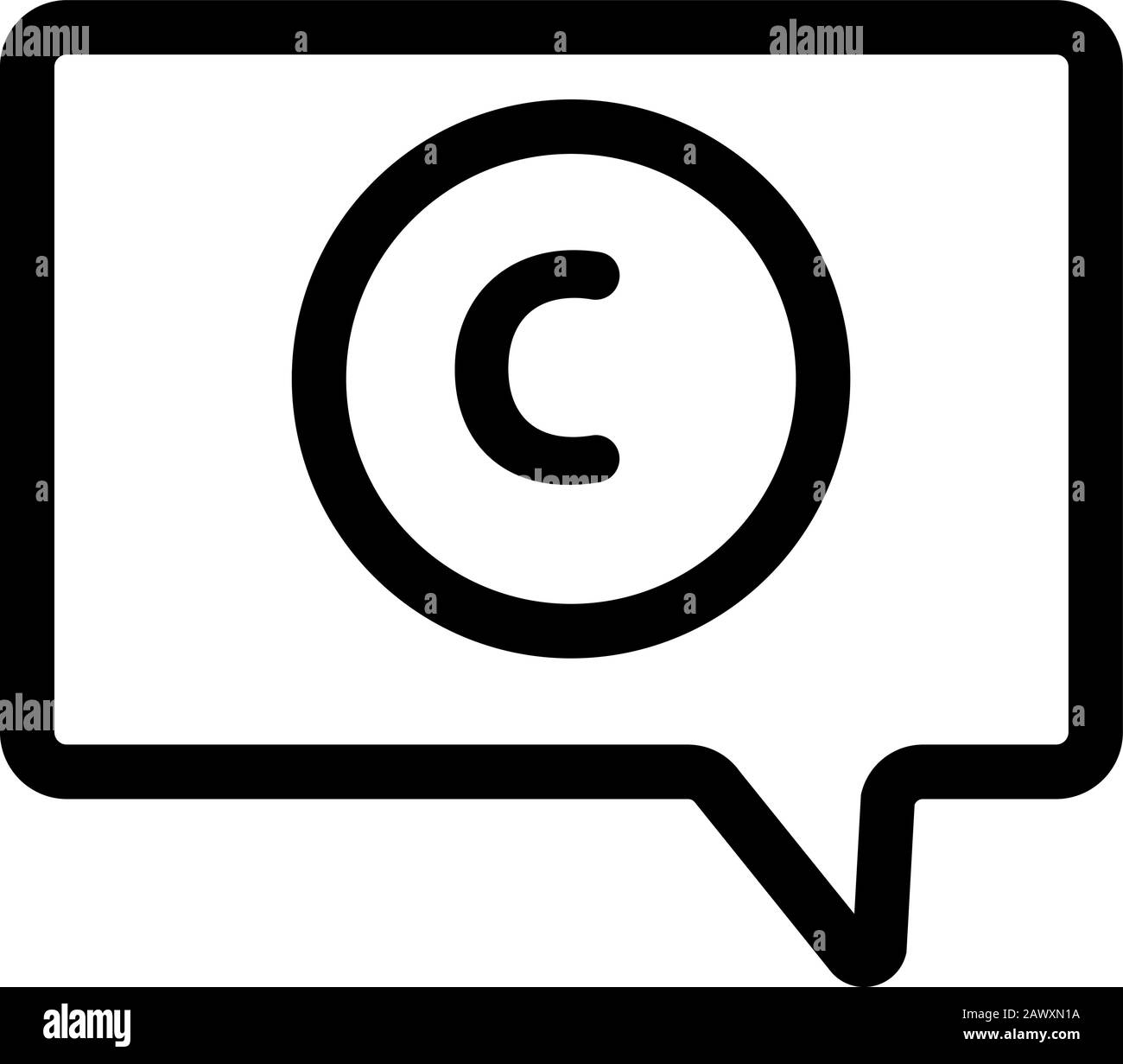 intellectual property icon vector. Isolated contour symbol illustration ...