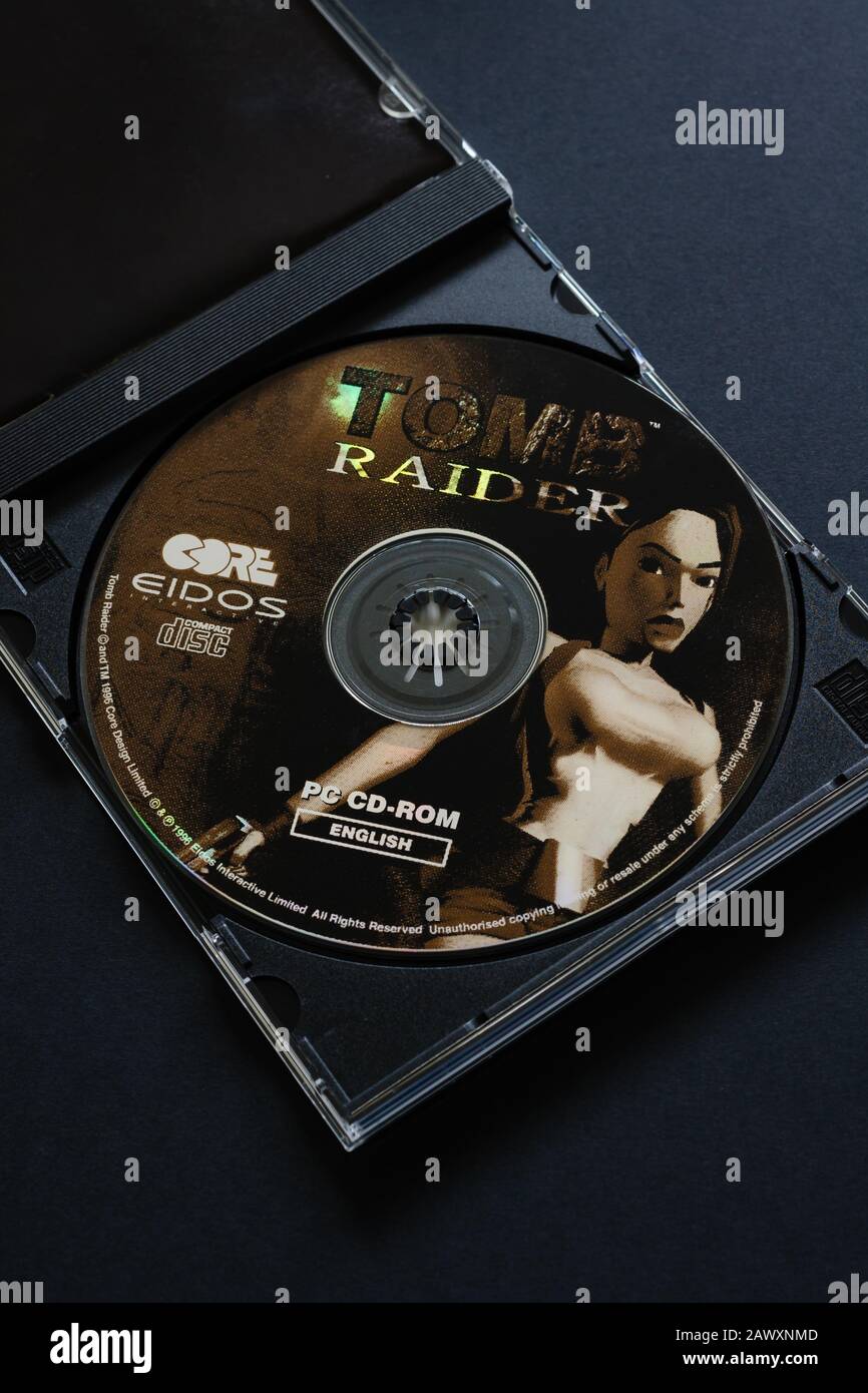 The original Tomb Raider PC game from 1996 an action-adventure video ...