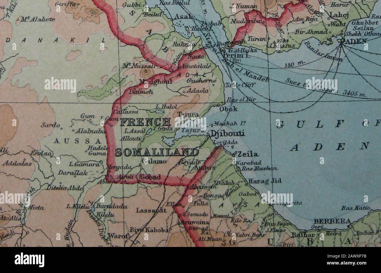 Old Somaliland Map High Resolution Stock Photography and Images - Alamy
