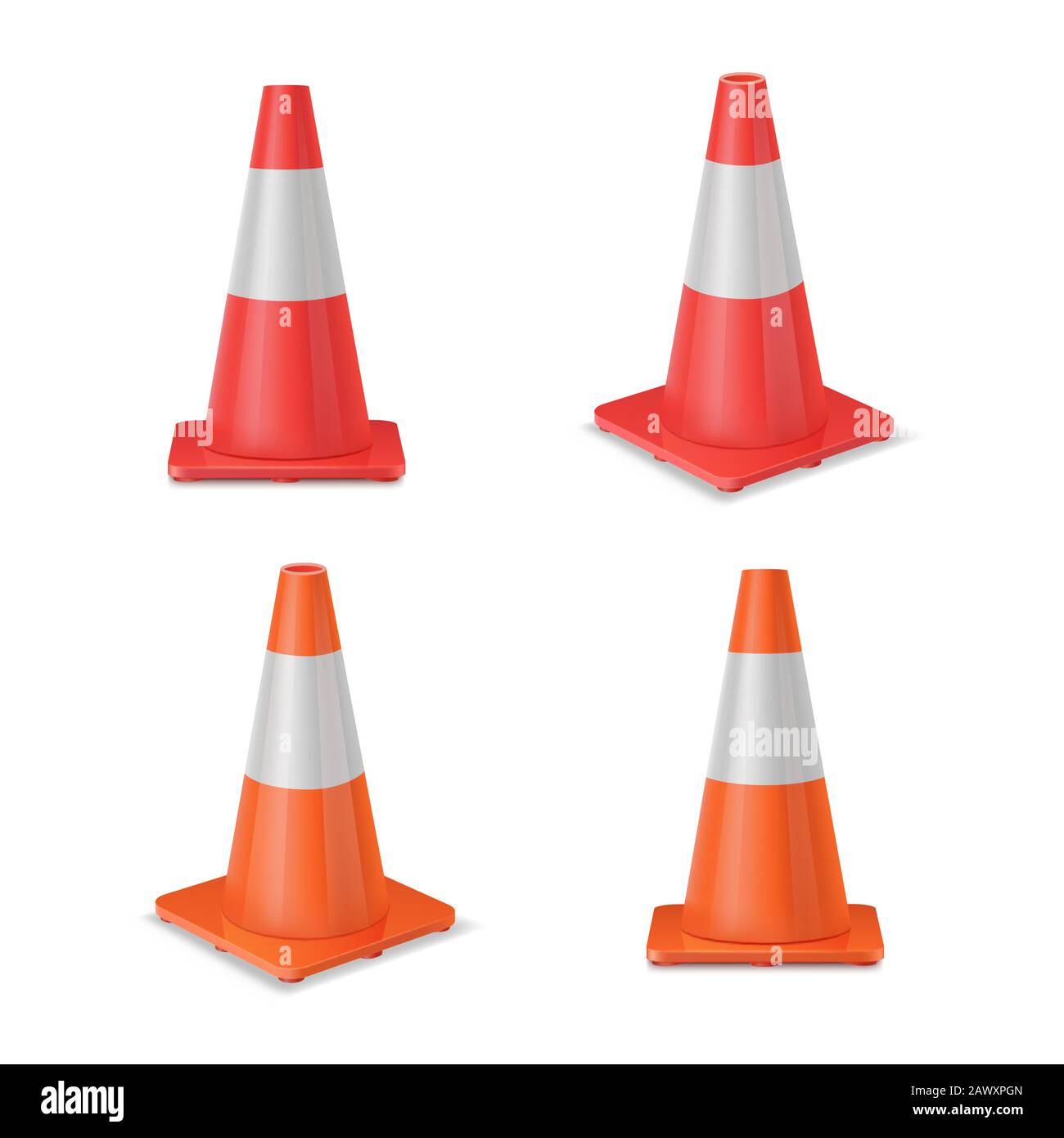 Plastic traffic bollard Stock Vector Images - Alamy