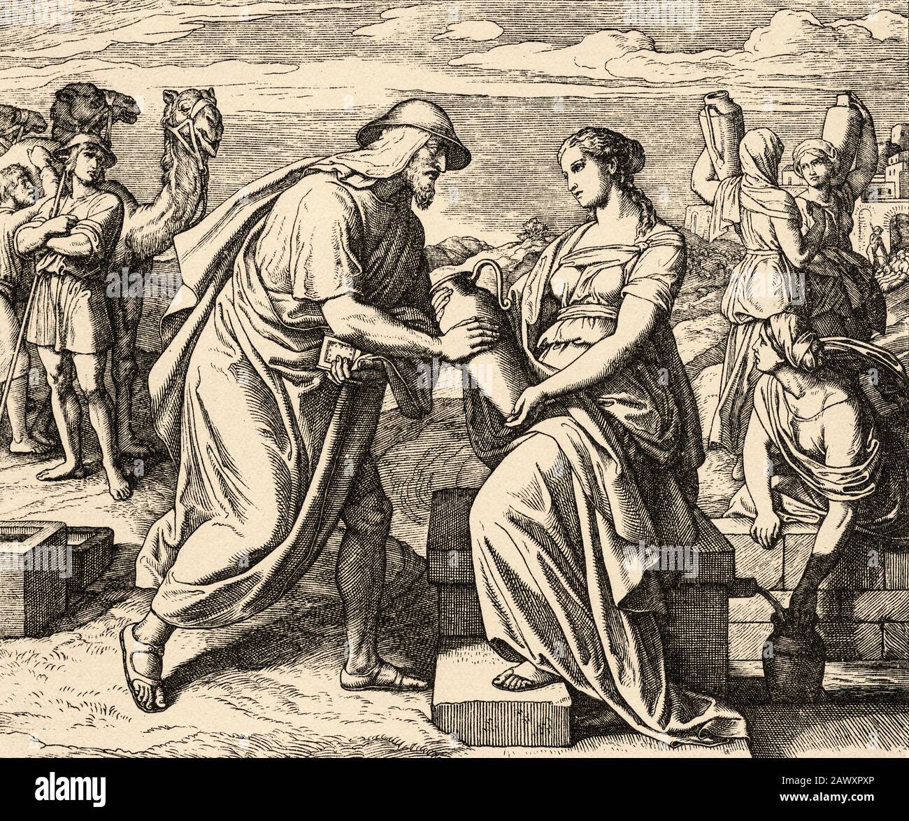 Genesis. Rebecca is chosen. Please, lower your jug for me to drink ...