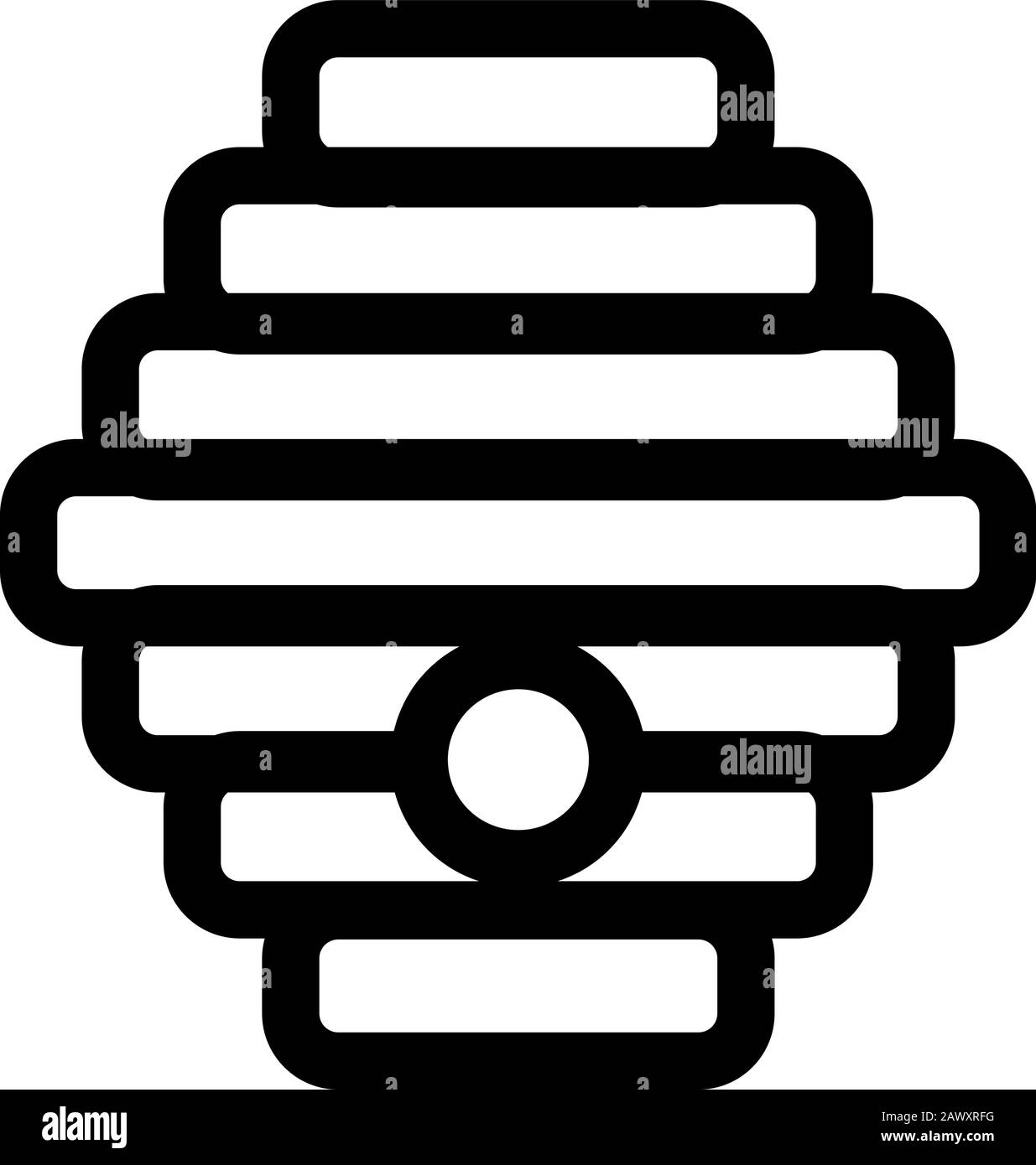 Honey hive icon vector. Isolated contour symbol illustration Stock ...