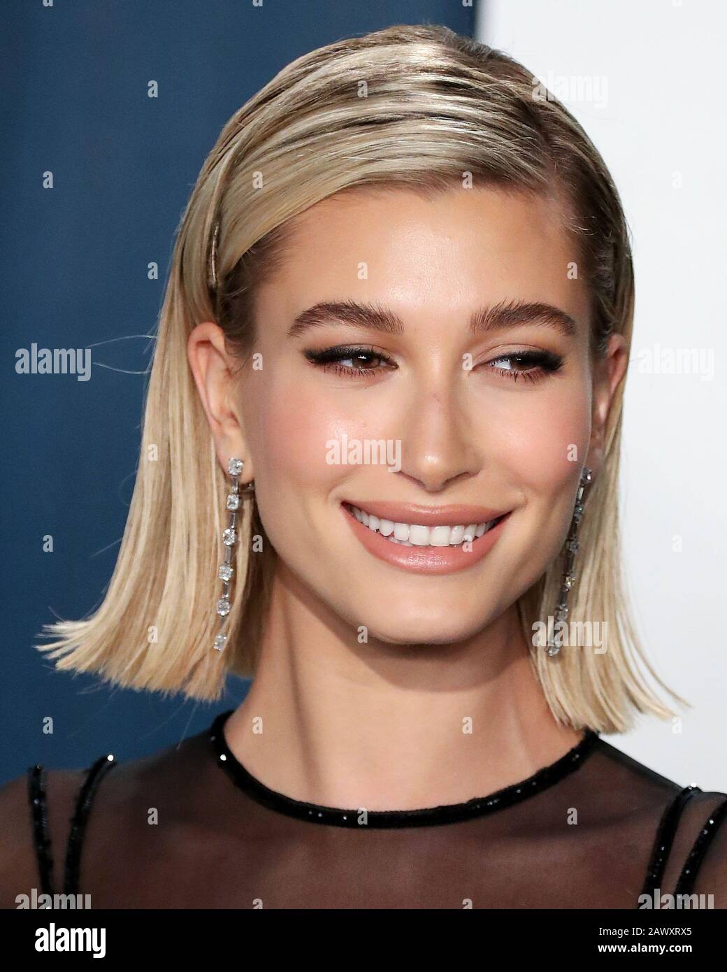 BEVERLY HILLS, LOS ANGELES, CALIFORNIA, USA - FEBRUARY 09: Hailey Rhode ...