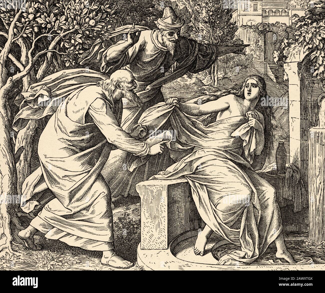 Susanna, Shoshana and the two elder. Two old hypocrites want to outrage ...