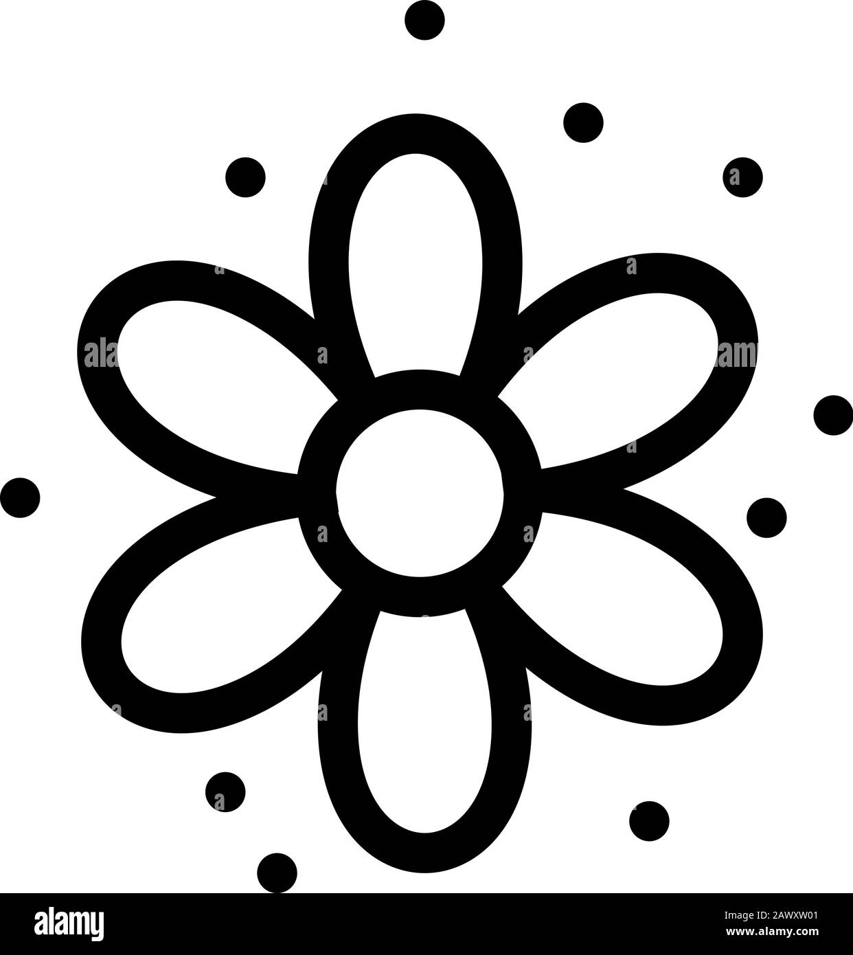 Honey pollen flower icon vector. Isolated contour symbol illustration ...