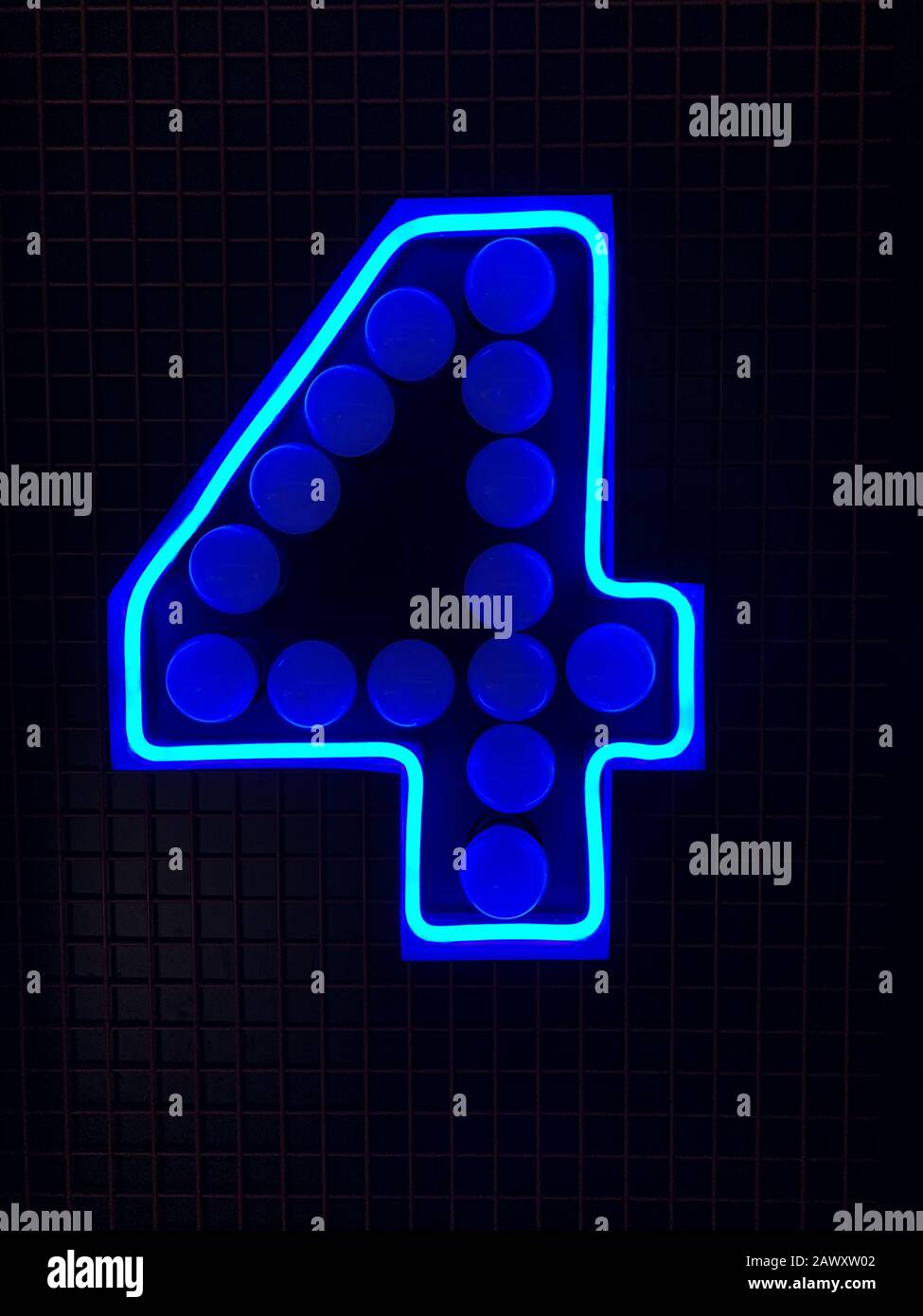 String of luminous numbers Stock Photo - Alamy