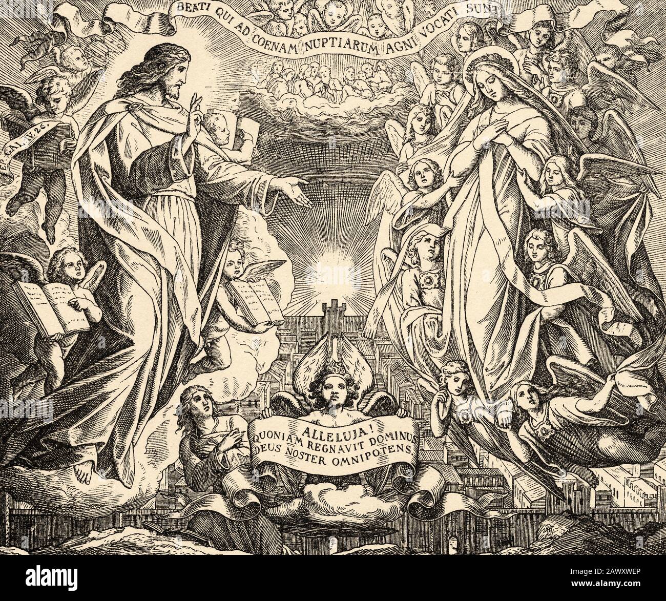The heavenly Jerusalem. Heavenly vision of future Jerusalem. Revelation ...
