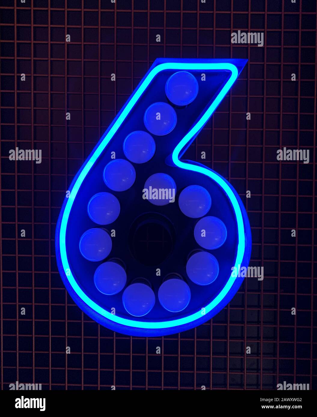 String of luminous numbers Stock Photo - Alamy