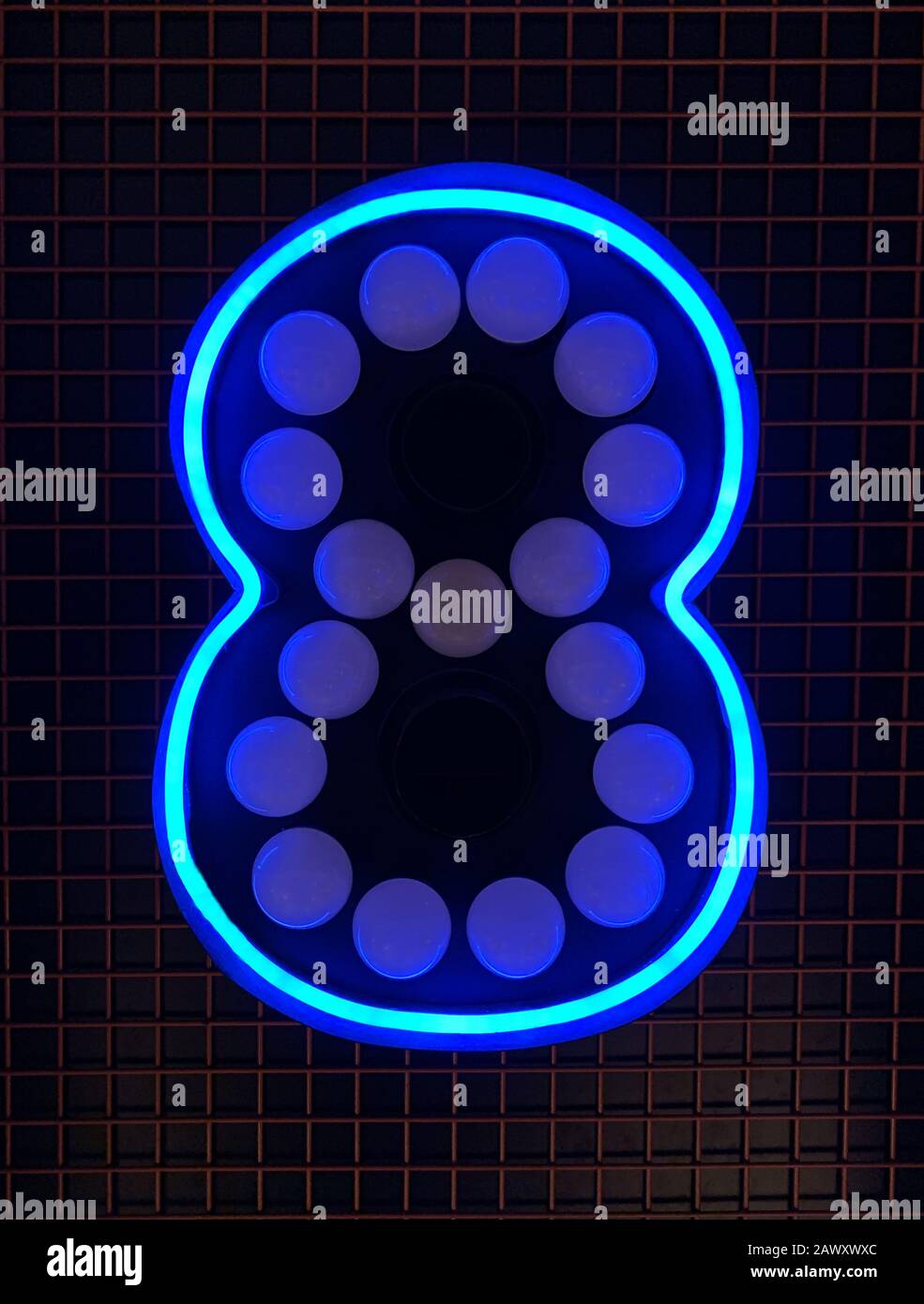 String of luminous numbers Stock Photo - Alamy