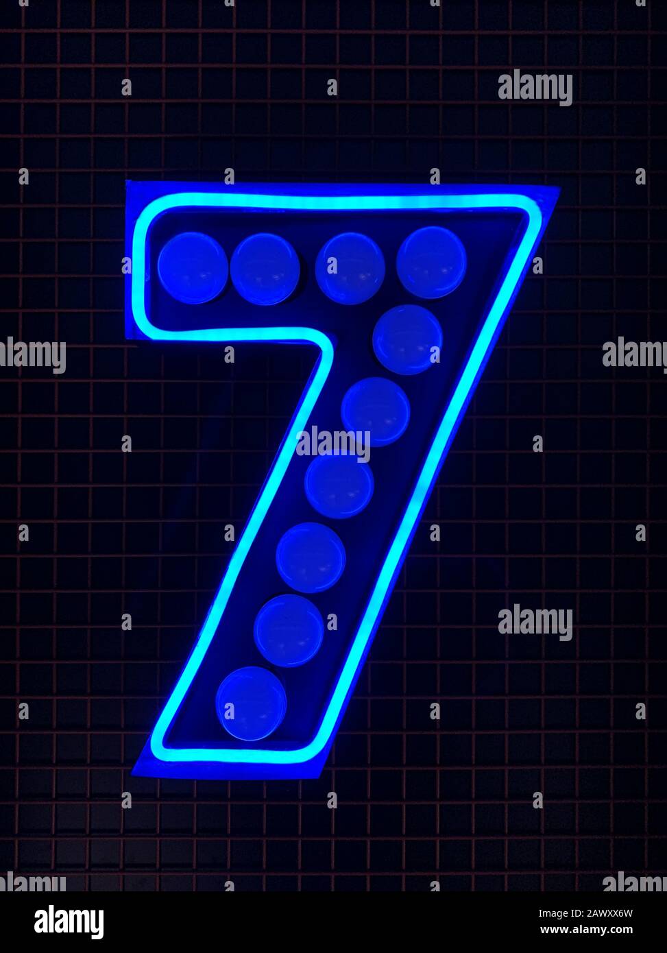 String of luminous numbers Stock Photo - Alamy