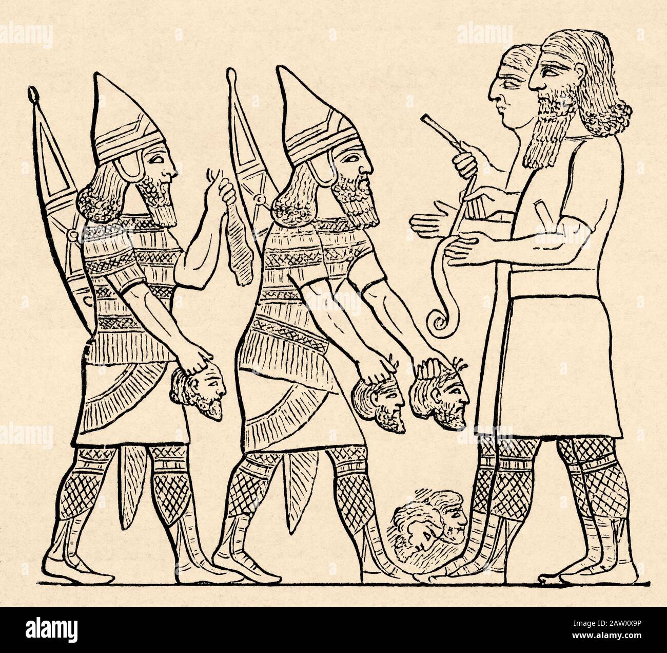 Assyrian soldiers playing hi-res stock photography and images - Alamy