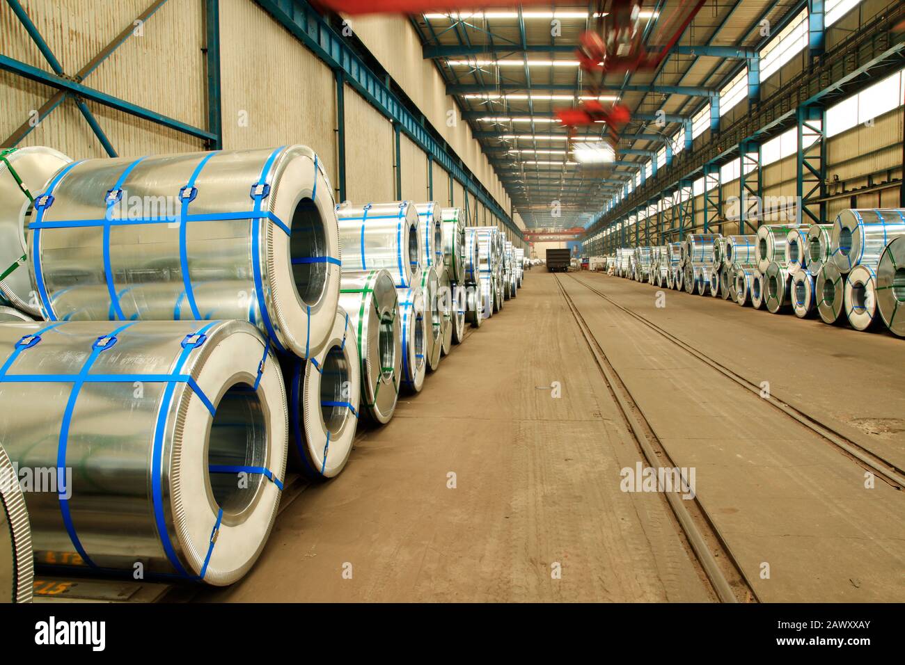 Cold-rolled strip steel production workshop Stock Photo - Alamy