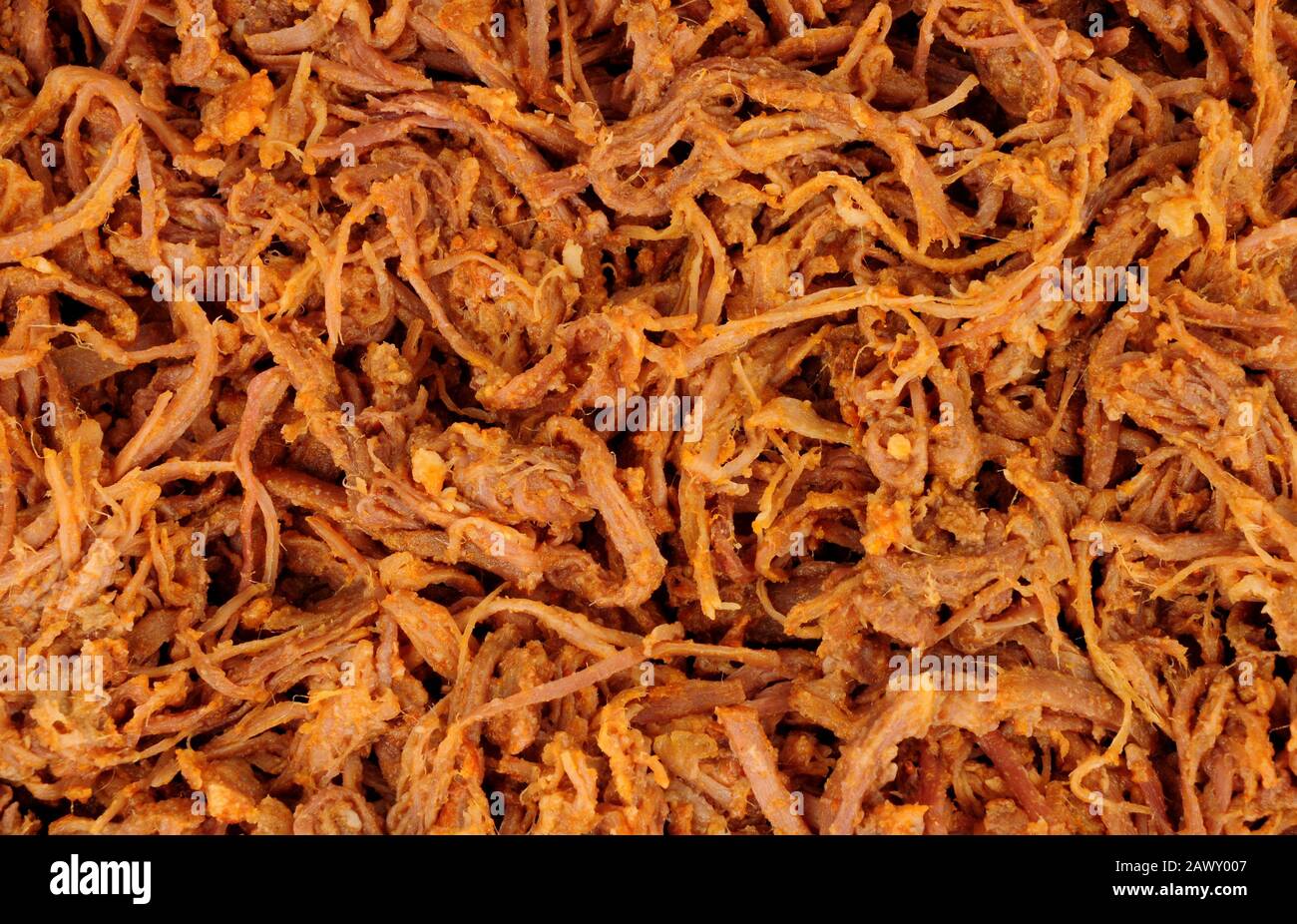 Slow cooked roasted shredded beef background Stock Photo - Alamy