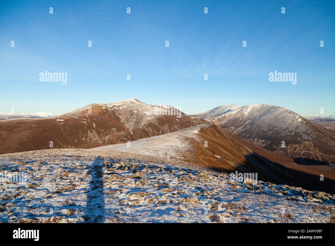 The Beinn a'Ghlo range, Braigh Coire Chruinn-bhalgain and Carn nan ...