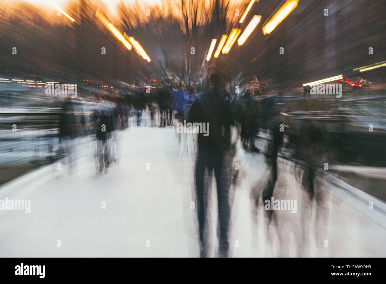 People Walking In The City Blur