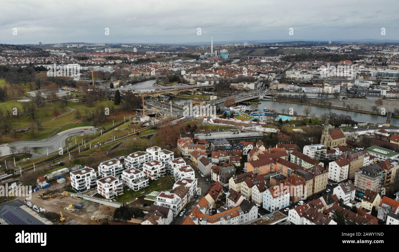 City scape of Stuttgart by day and night Stock Photo - Alamy