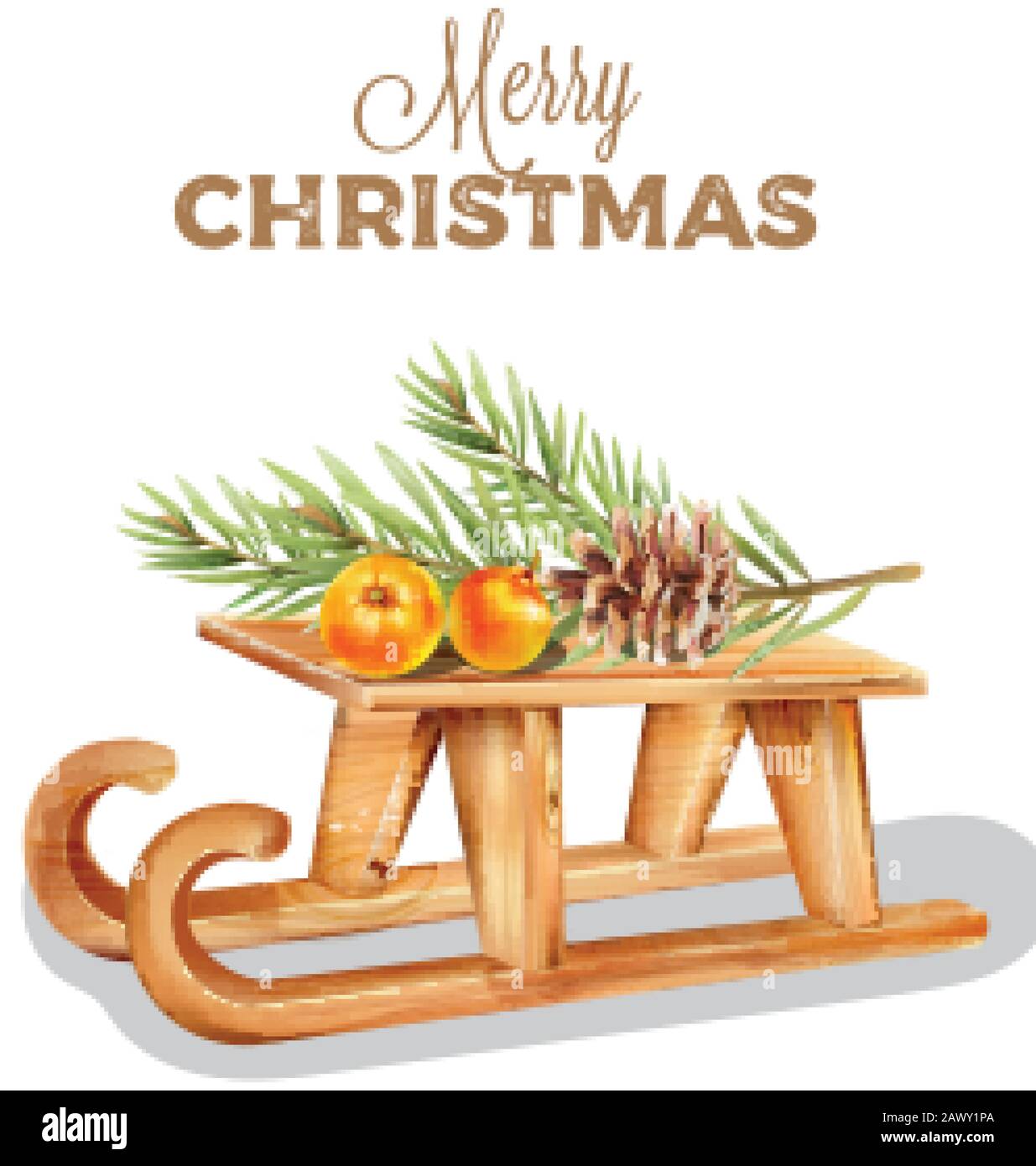 Orange sleigh Stock Vector Images - Alamy