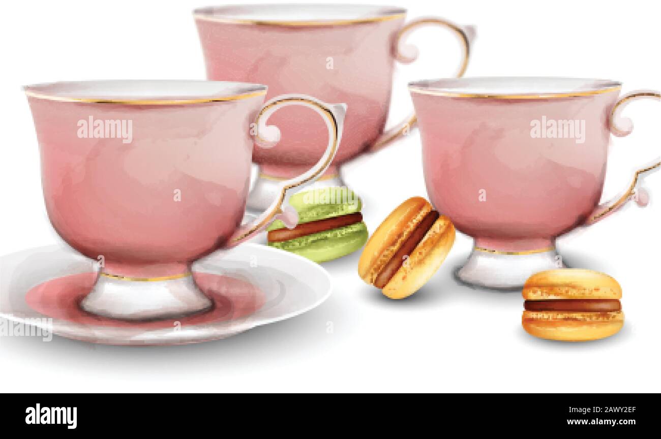 Hand drawn watercolor sweets Stock Vector Images - Alamy