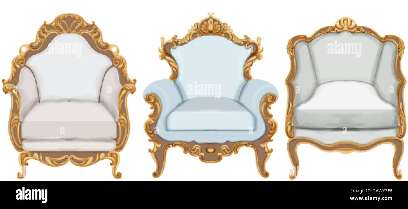 Gold chairs Stock Vector Images - Alamy