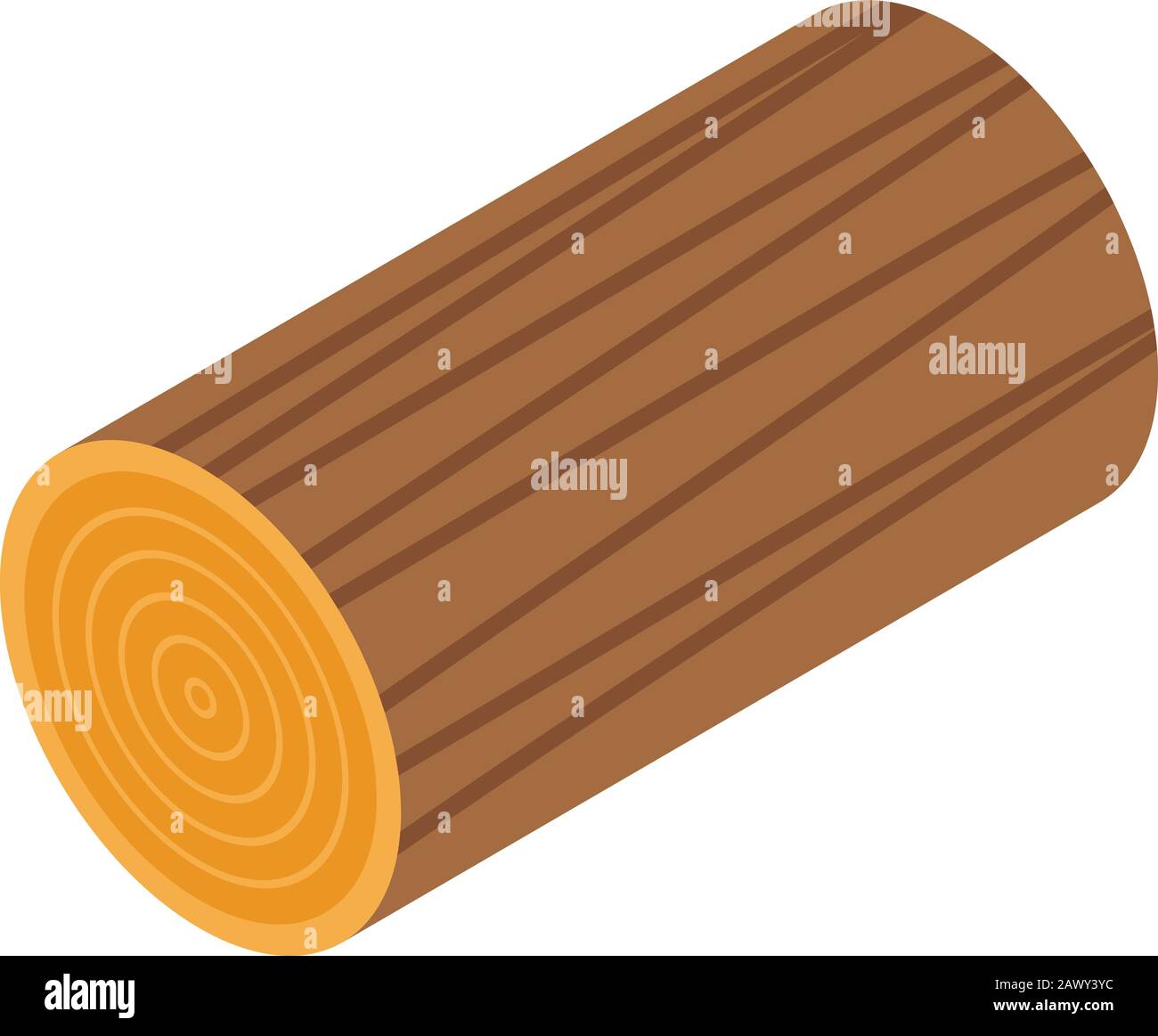 Sawed tree trunk Stock Vector Images - Alamy