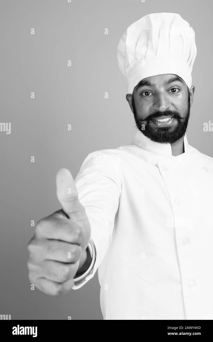 Portrait happy male chef hi-res stock photography and images - Alamy