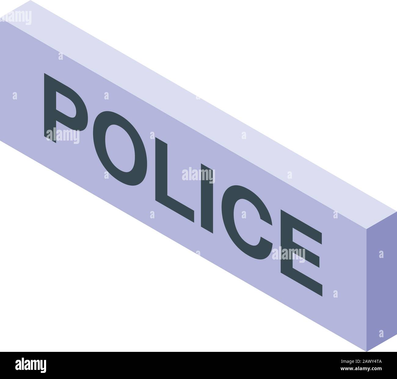 Police sign board icon, isometric style Stock Vector Image & Art - Alamy