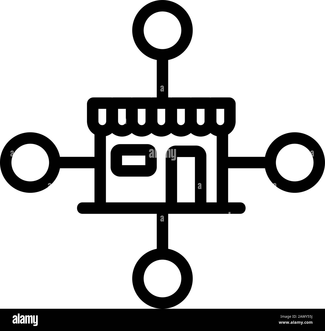 franchise business icon vector. Isolated contour symbol illustration ...