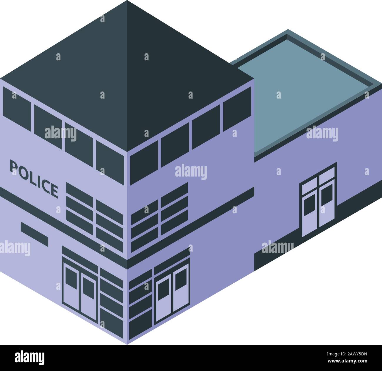 Security police station icon, isometric style Stock Vector Image & Art ...