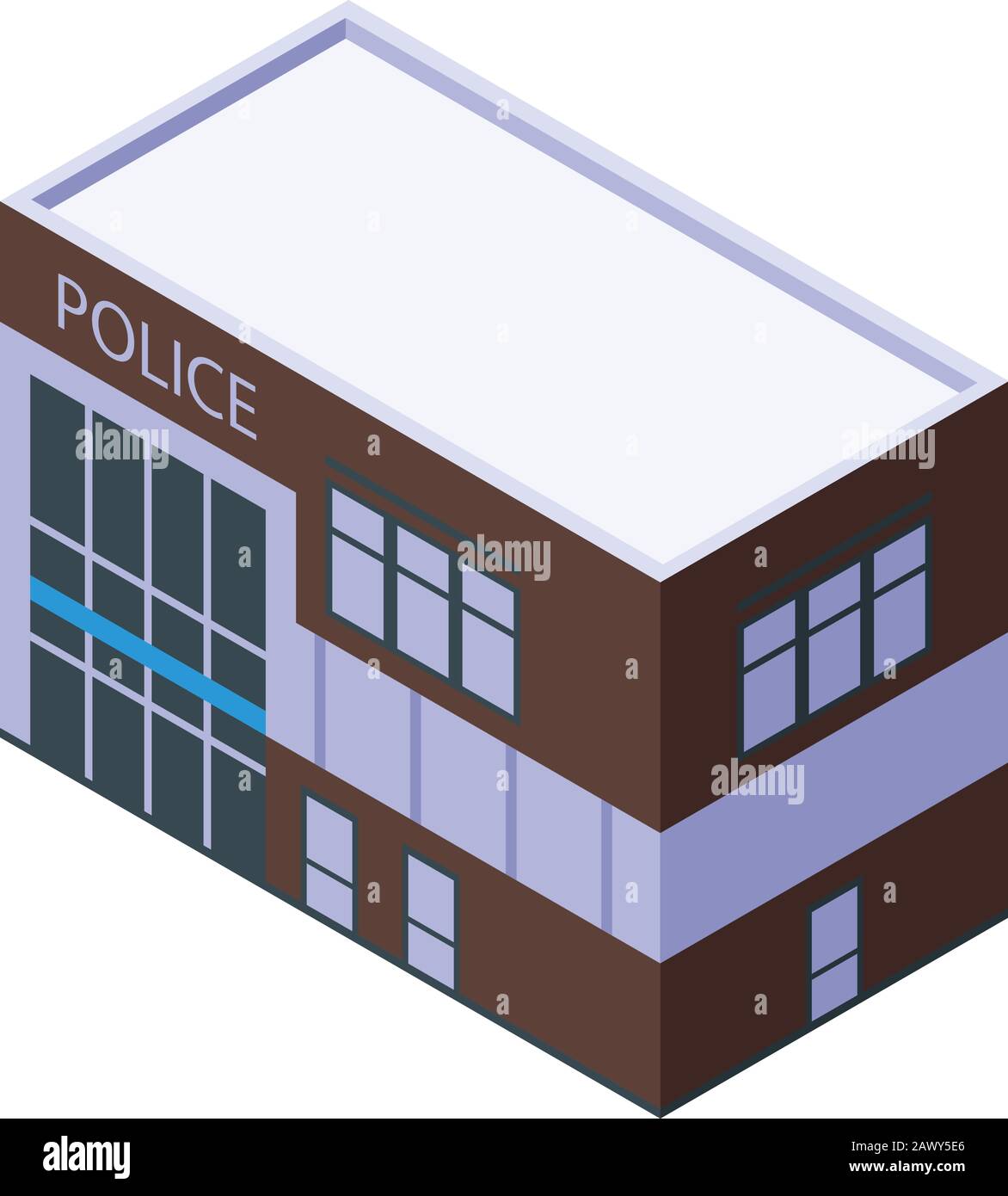 Police building icon, isometric style Stock Vector Image & Art - Alamy