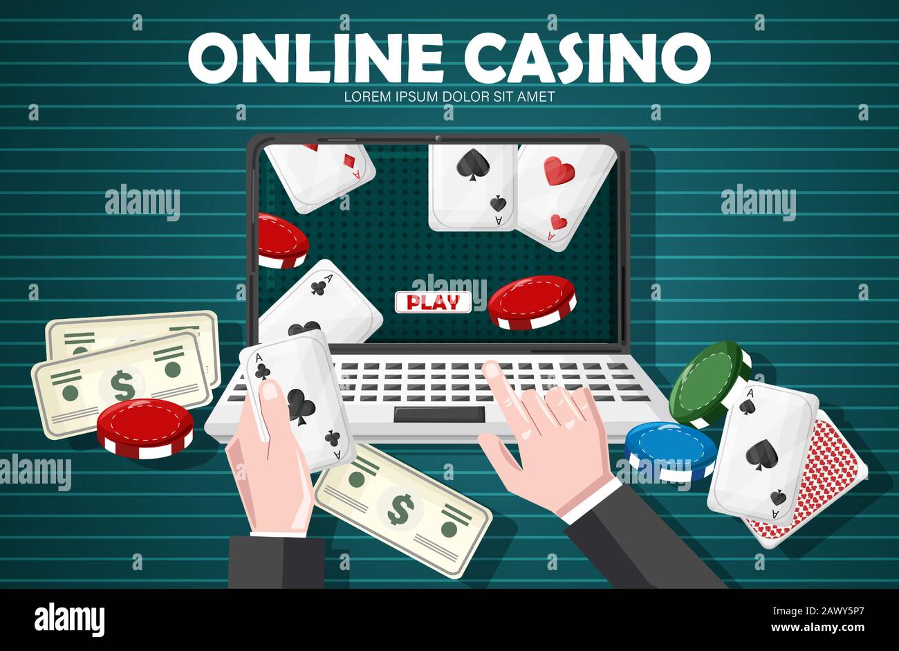 Man playing cards on Stock Vector Images - Alamy