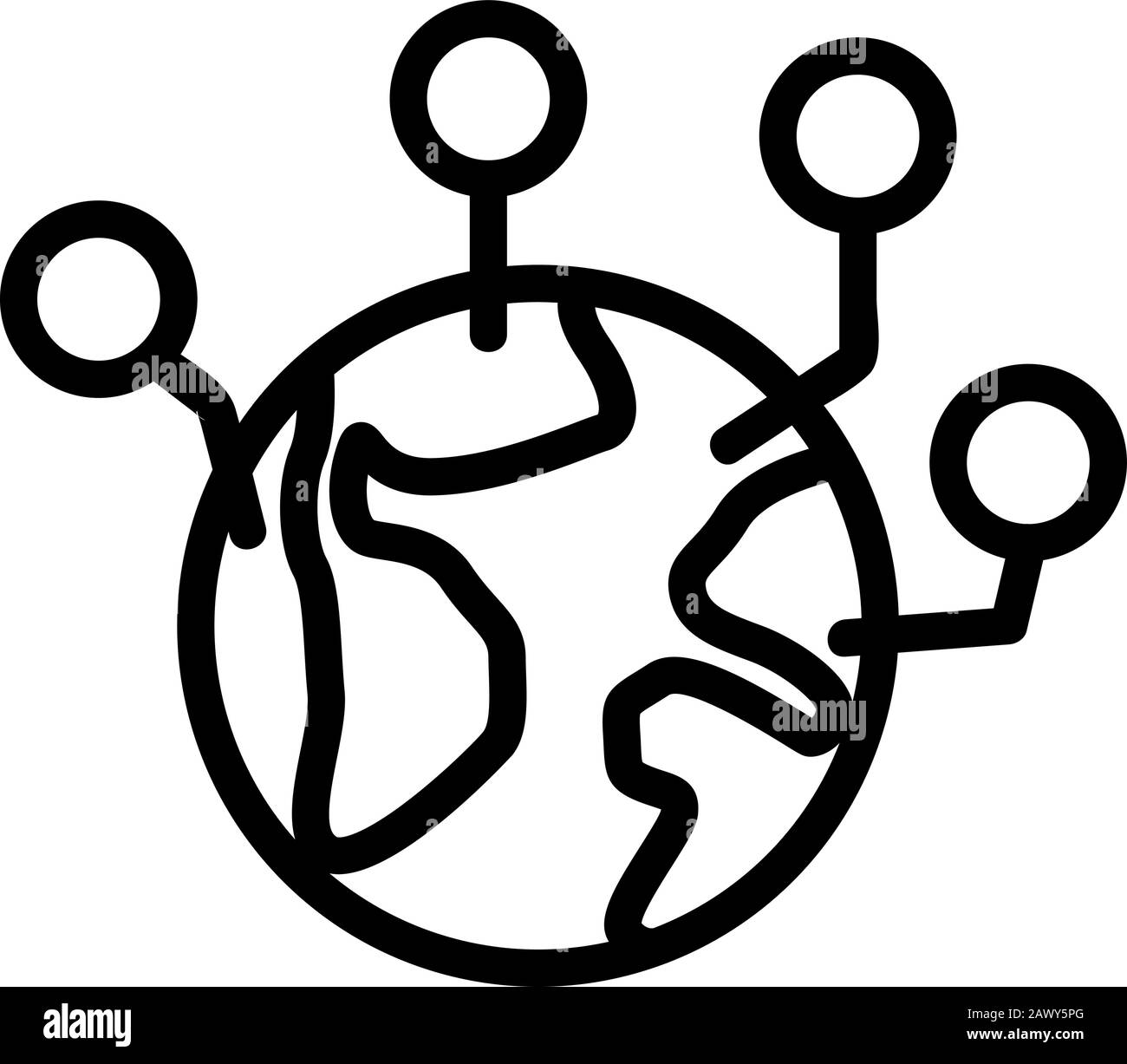 franchise business icon vector. Isolated contour symbol illustration ...