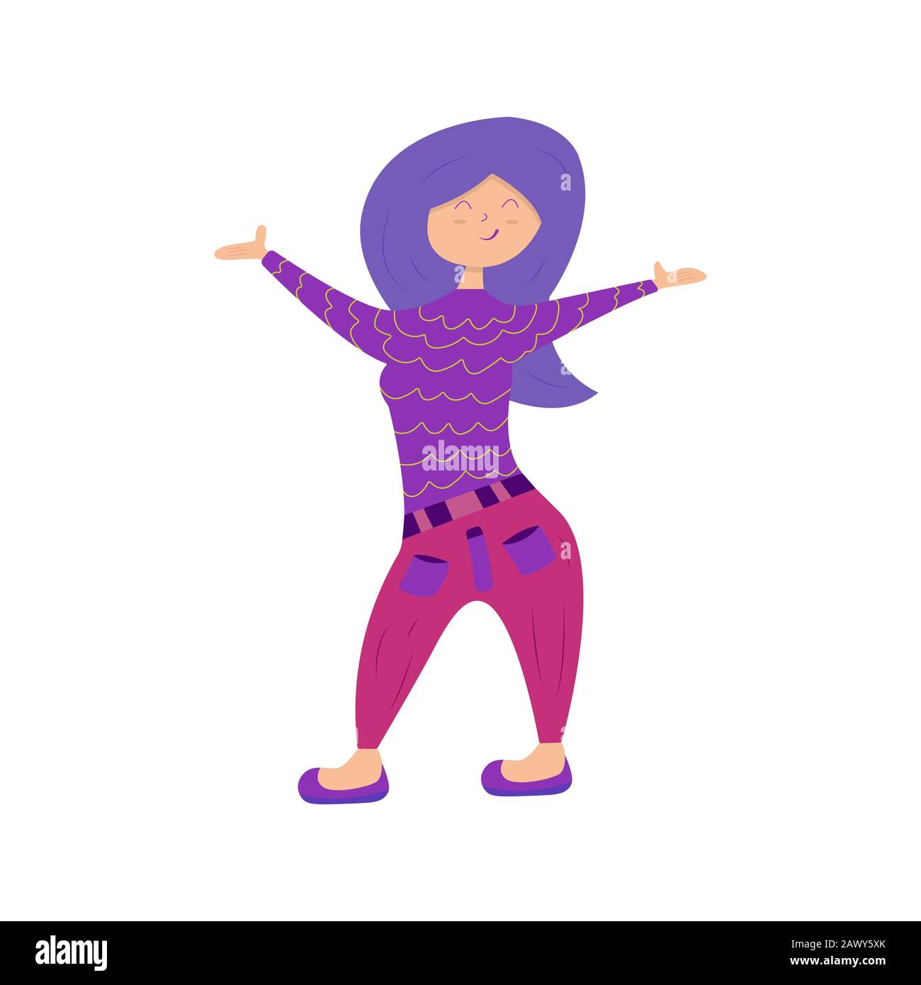 Cartoon illustration long arms hands hi-res stock photography and ...