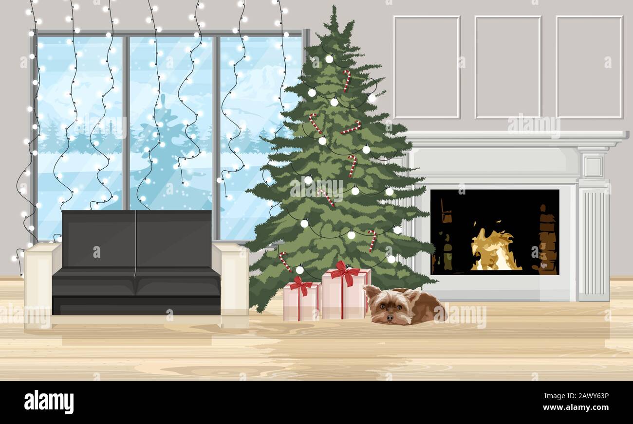 Fire house interior flames Stock Vector Images - Alamy