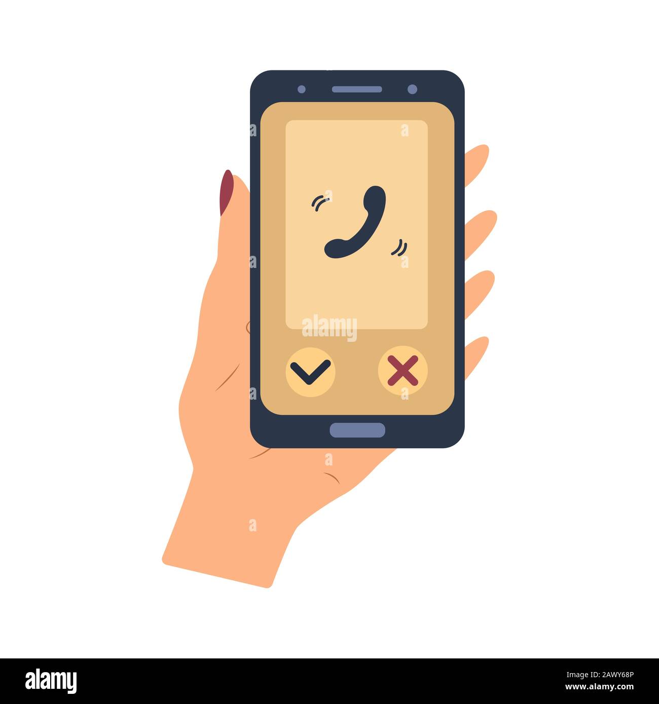 Received hand Stock Vector Images - Alamy