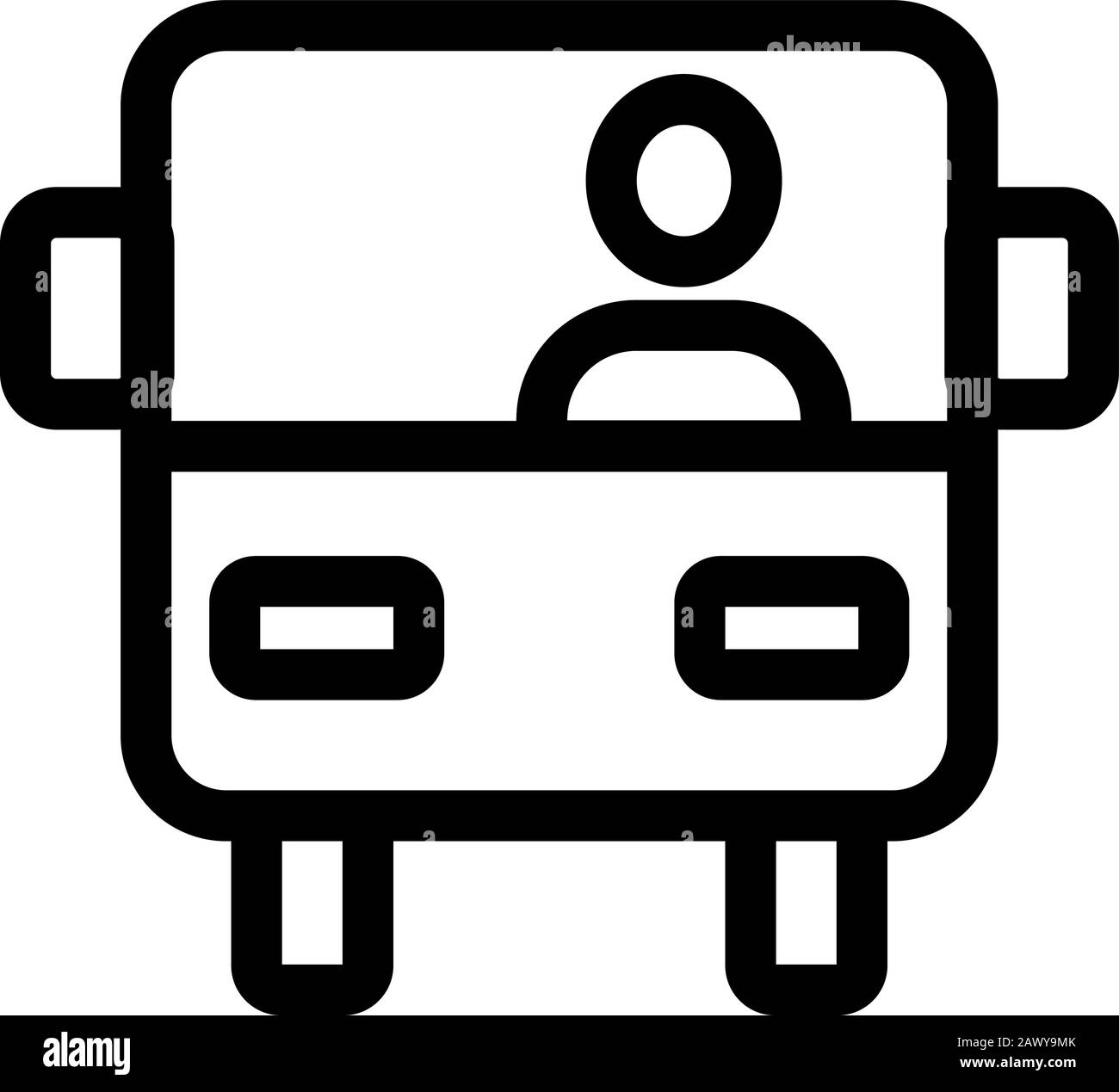 Driver icon vector. Isolated contour symbol illustration Stock Vector ...