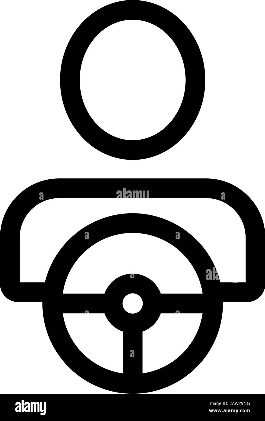 Driver icon vector. Isolated contour symbol illustration Stock Vector ...