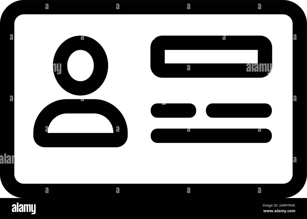 The driver license is an icon vector. Isolated contour symbol ...