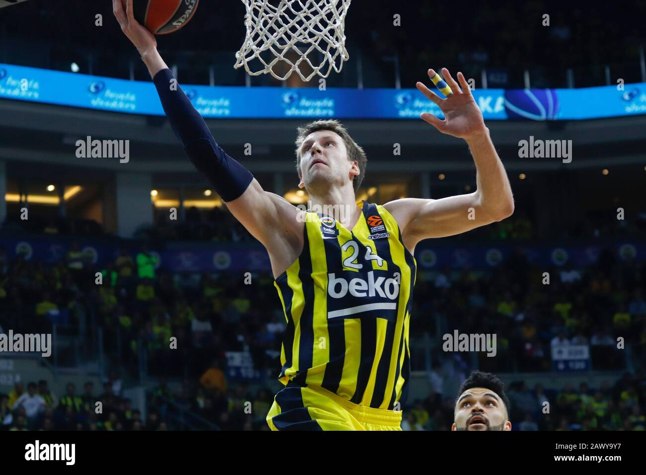ISTANBUL / TURKEY - FEBRUARY 7, 2020: Jan Vesely during EuroLeague 2019 ...