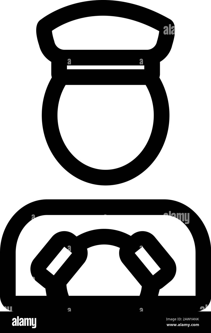 Driver icon vector. Isolated contour symbol illustration Stock Vector ...