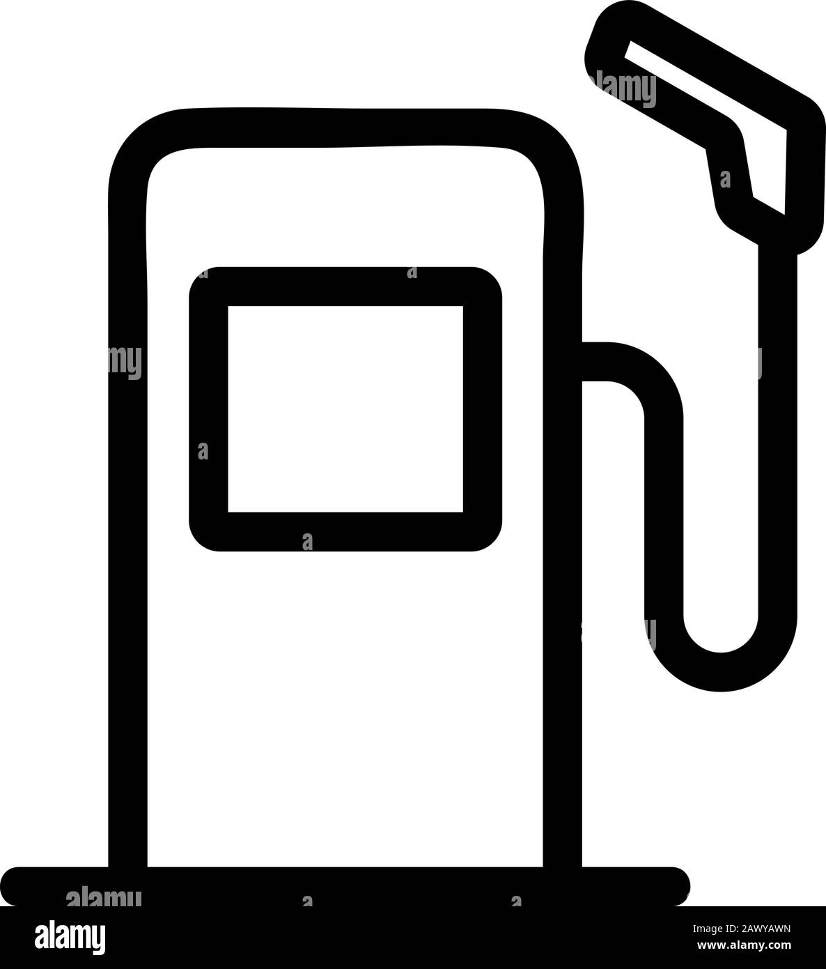 Gas station icon vector. Isolated contour symbol illustration Stock ...
