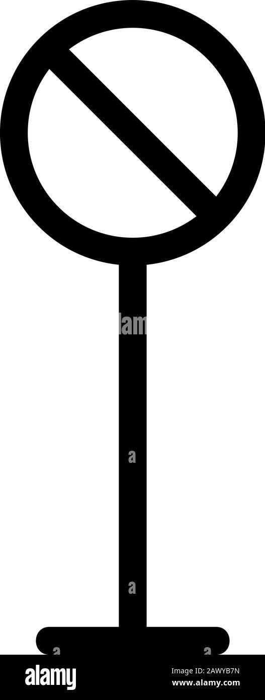 road sign icon vector. Isolated contour symbol illustration Stock ...