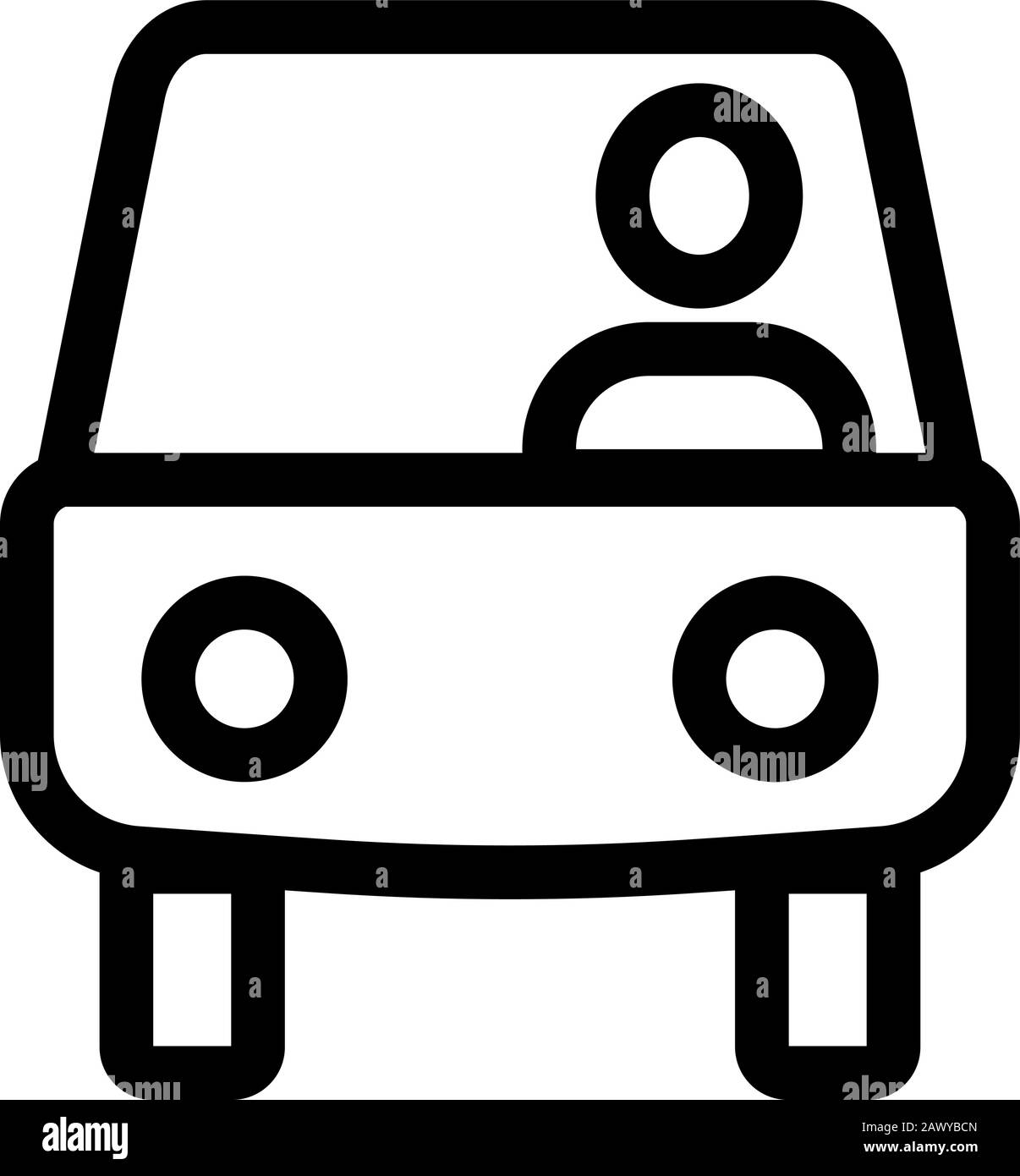 Driver icon vector. Isolated contour symbol illustration Stock Vector ...